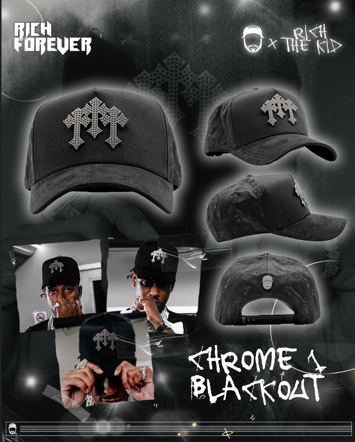 Barbas Hats “Chrome 1 Blackout” – Knzcaps